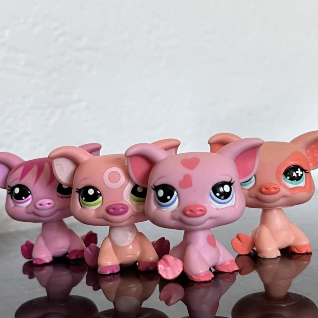 lps pink pig set! comes with pig and baby ( baby pig... - Depop