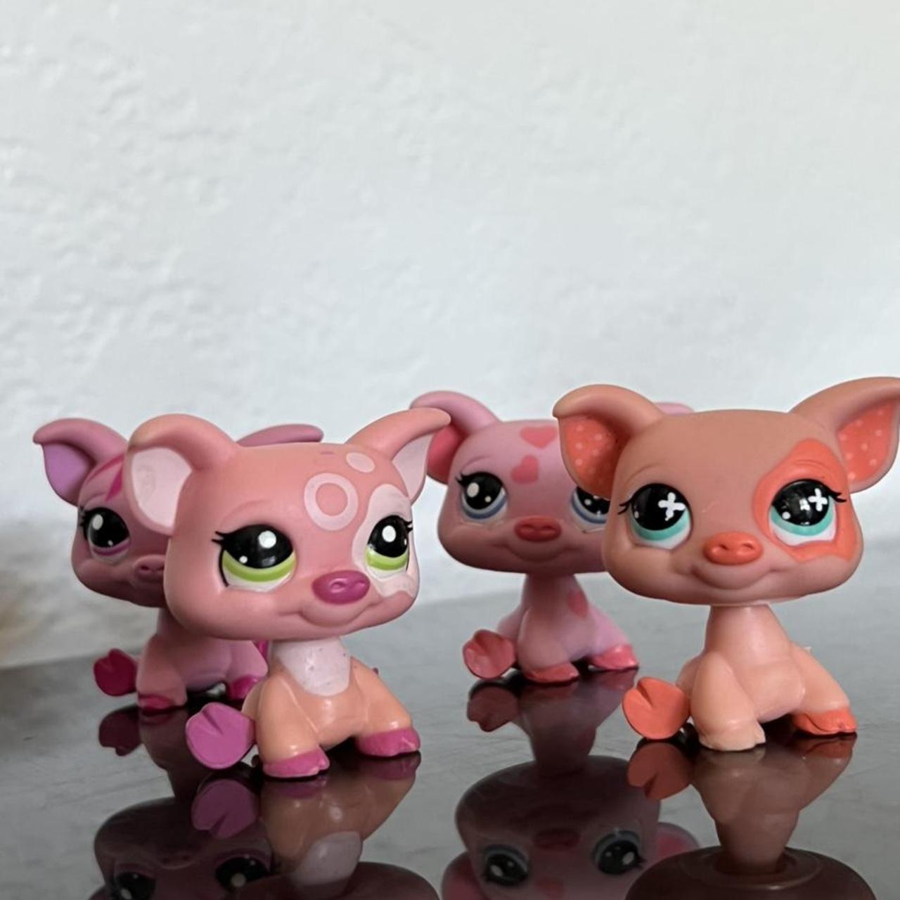 lps pink pig set! comes with pig and baby ( baby pig... - Depop