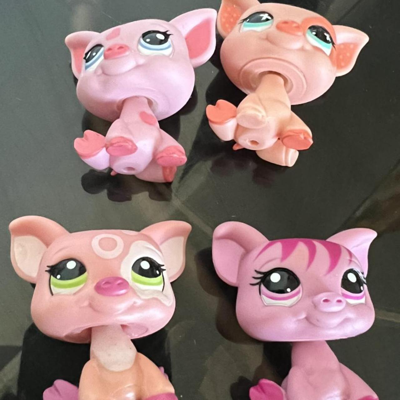 lps pink pig set! comes with pig and baby ( baby pig... - Depop