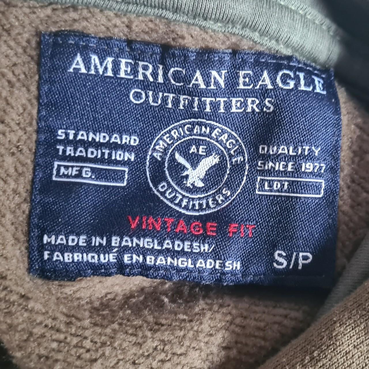 American Eagle Outfitters Men's Khaki Hoodie | Depop