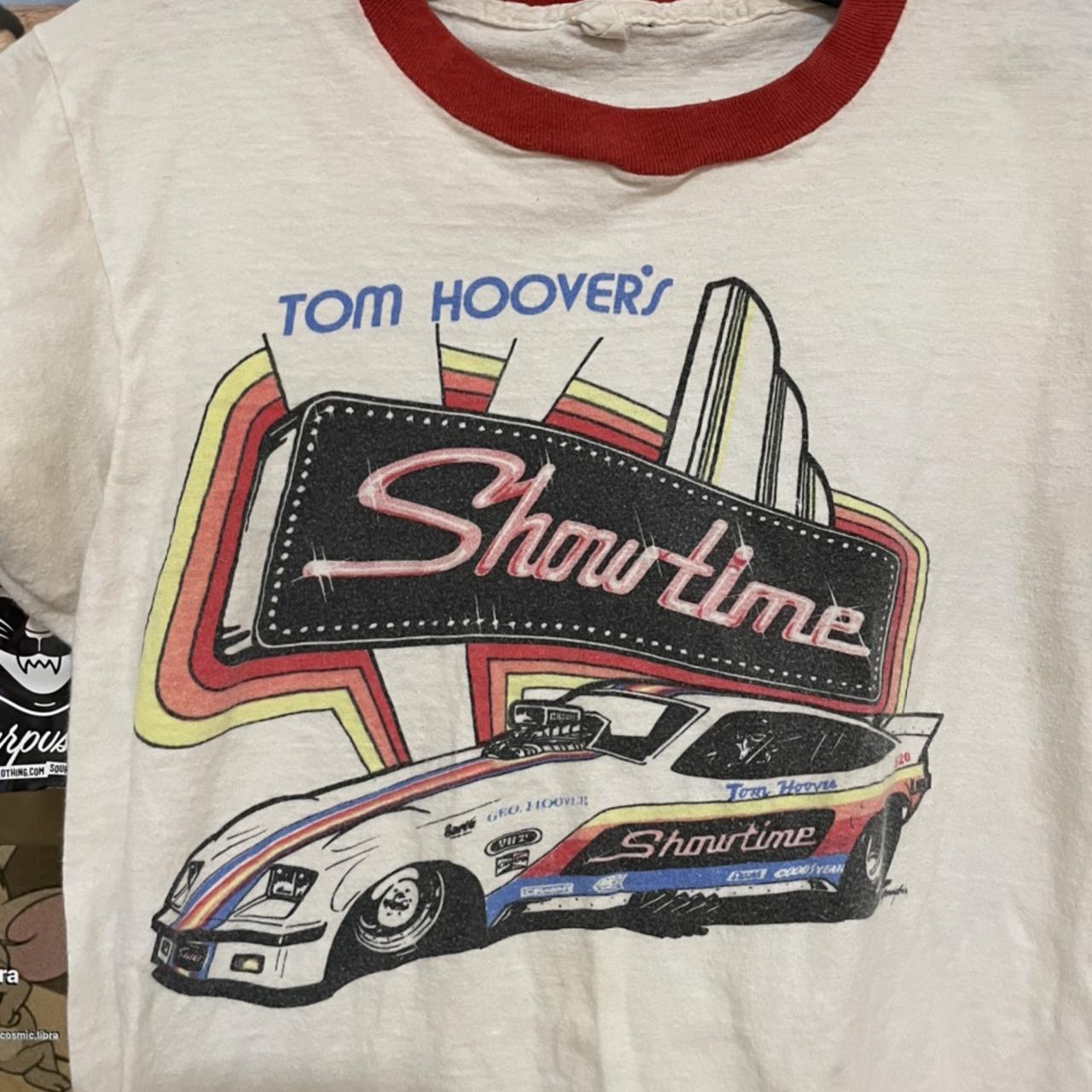 Vintage 80s Tom Hoover’s Showtime T-Shirt Size... - Depop