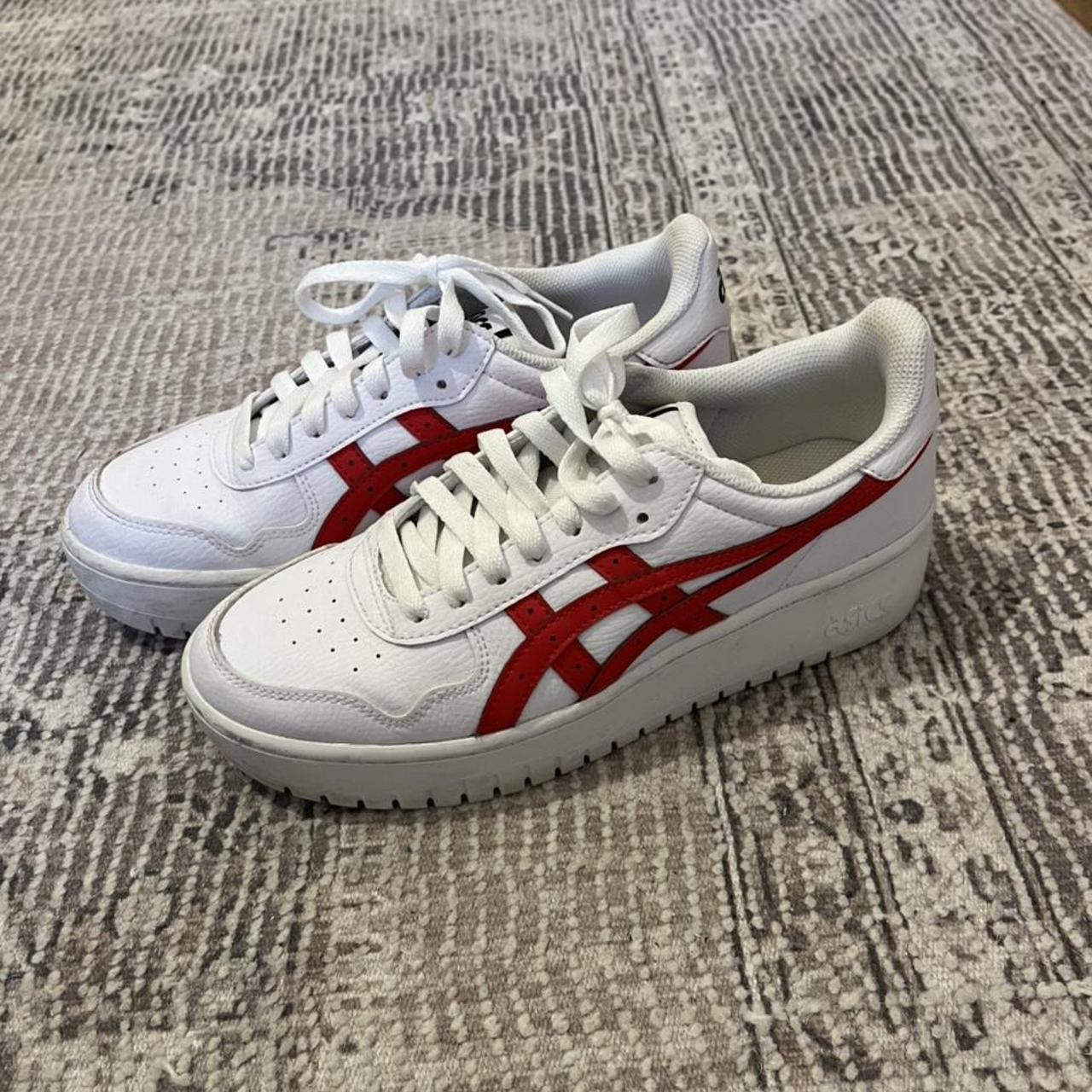ASICS Japan S Platform sneakers in red and... - Depop