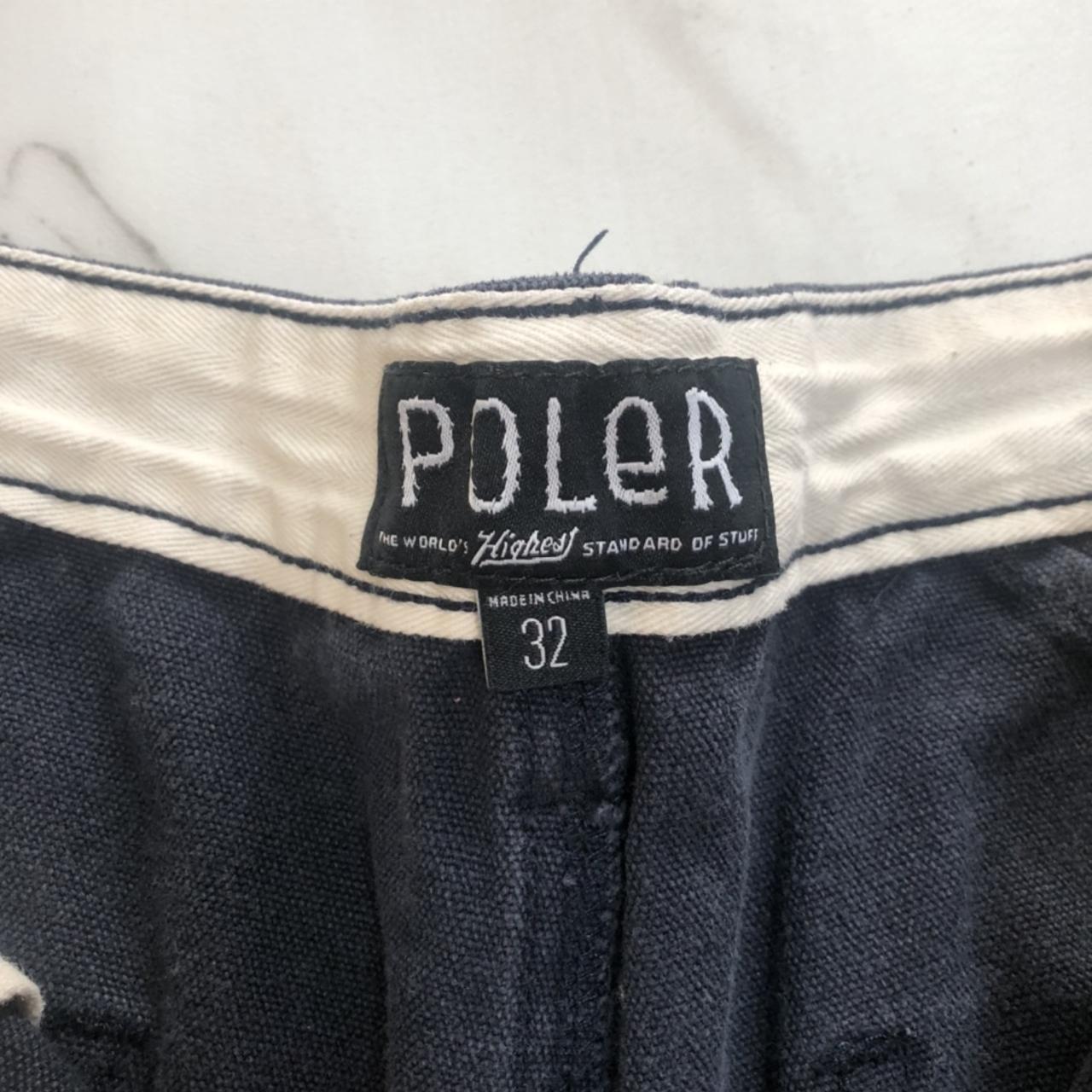 Navy double knew pants from Poler. A lil short for... - Depop