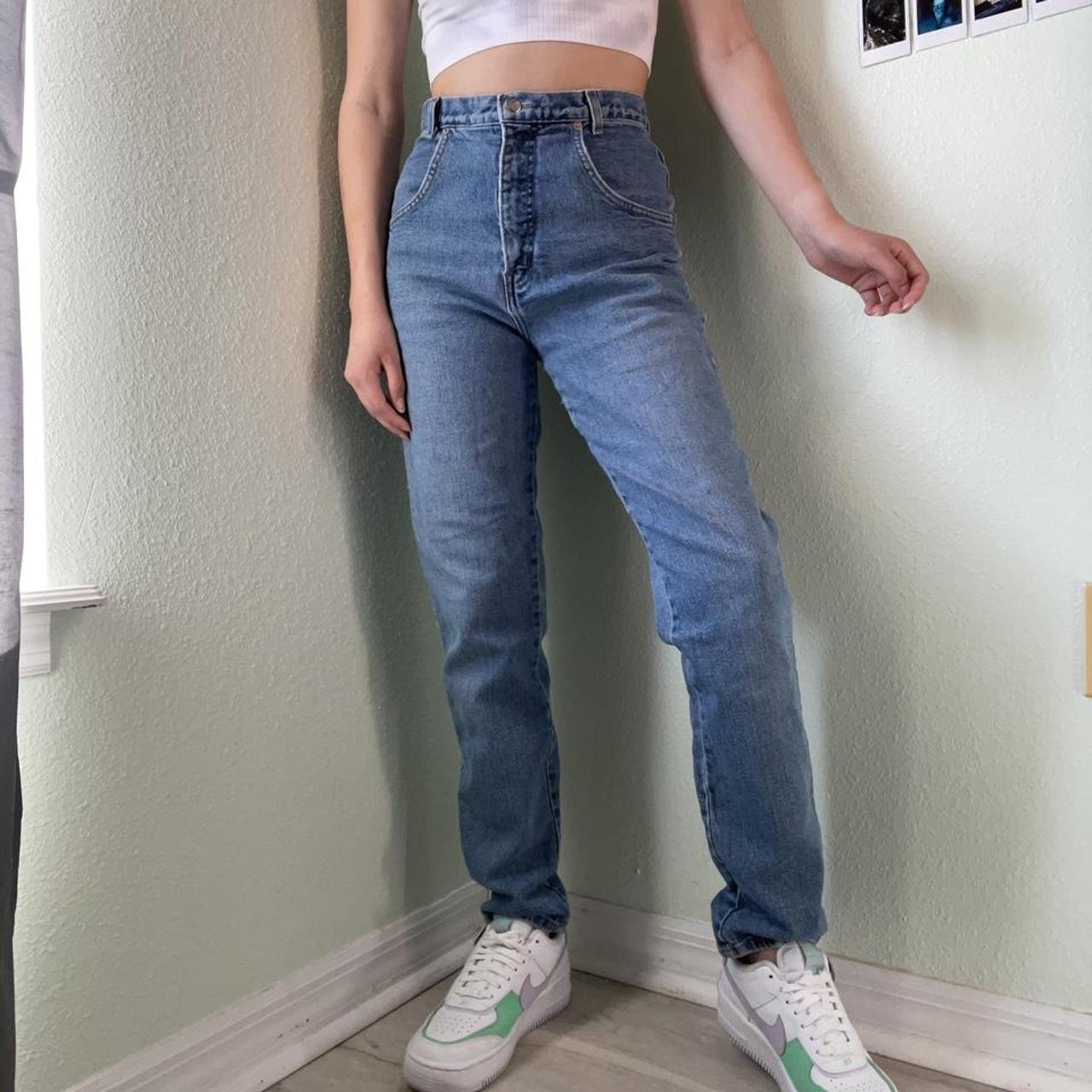 🌞High-Rise Denim Jeans - super high waisted and long... - Depop