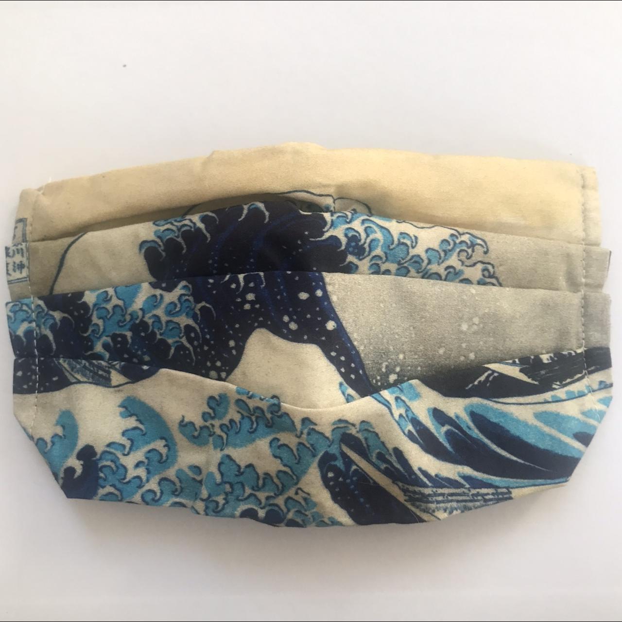 face mask Hokusai fuji wave. brand new never worn... - Depop