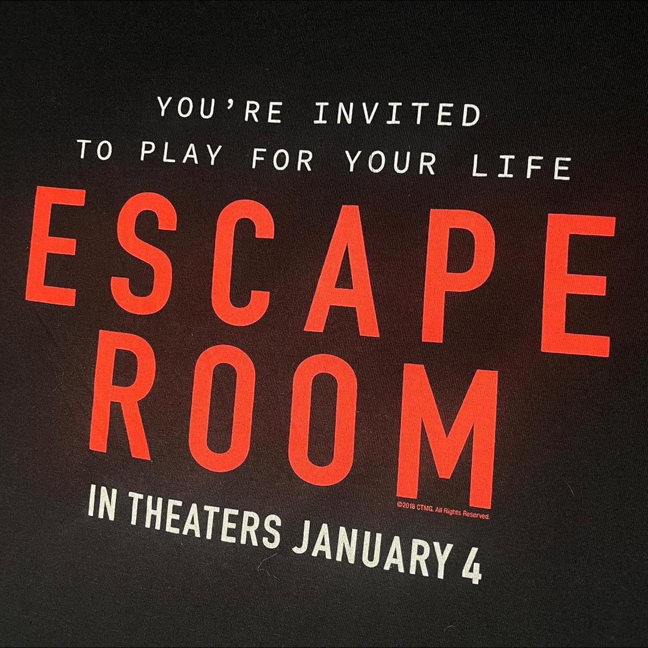 Escape room horror movie promo. Dated 2018. Size XL.... - Depop