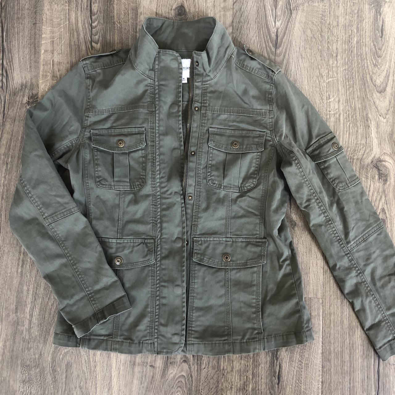 Army green utility jacket Green army jacket Cargo... - Depop