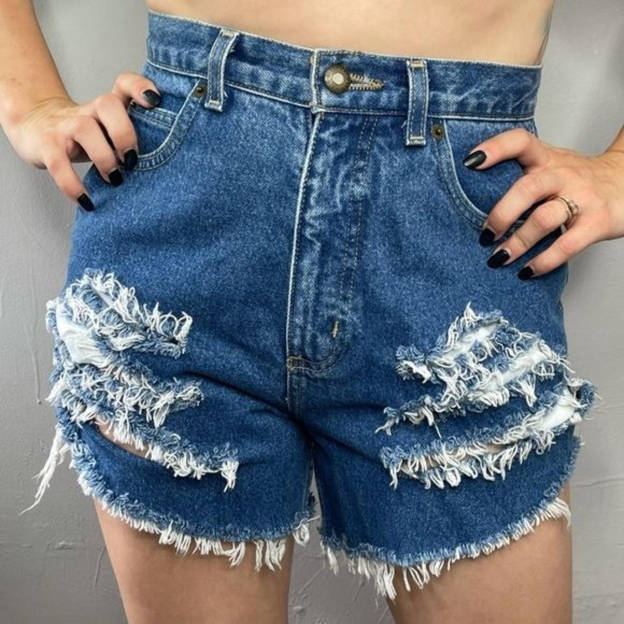 Bugle Boy Women's Blue Shorts | Depop