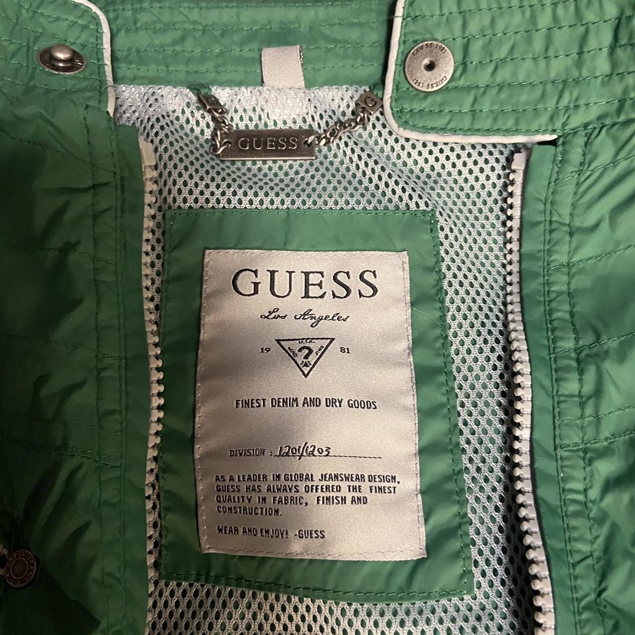 Vintage Guess | Green | windbreaker | bomber jacket... - Depop