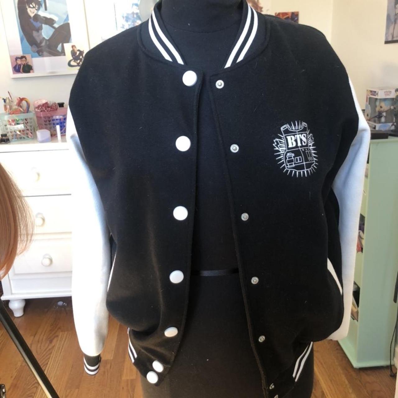 BTS Varsity Jacket - Suga 93’ Small stain on the... - Depop
