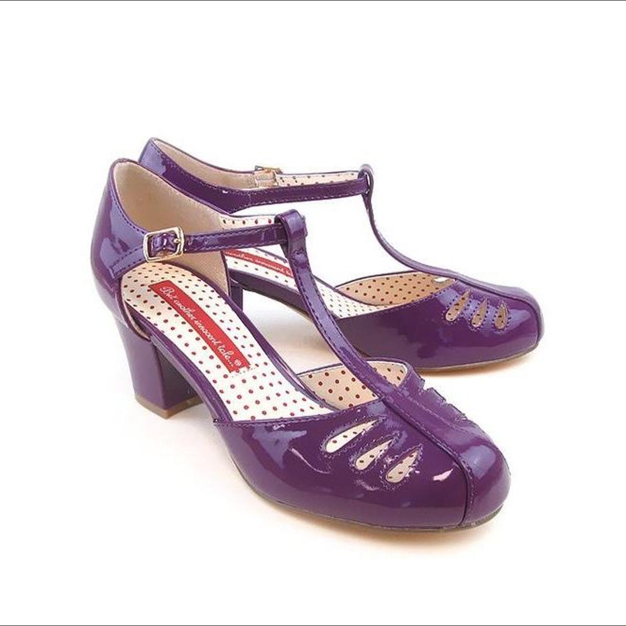 BAIT FOOTWEAR ROBBIE SHOES IN ROYAL PURPLE PATENT... - Depop