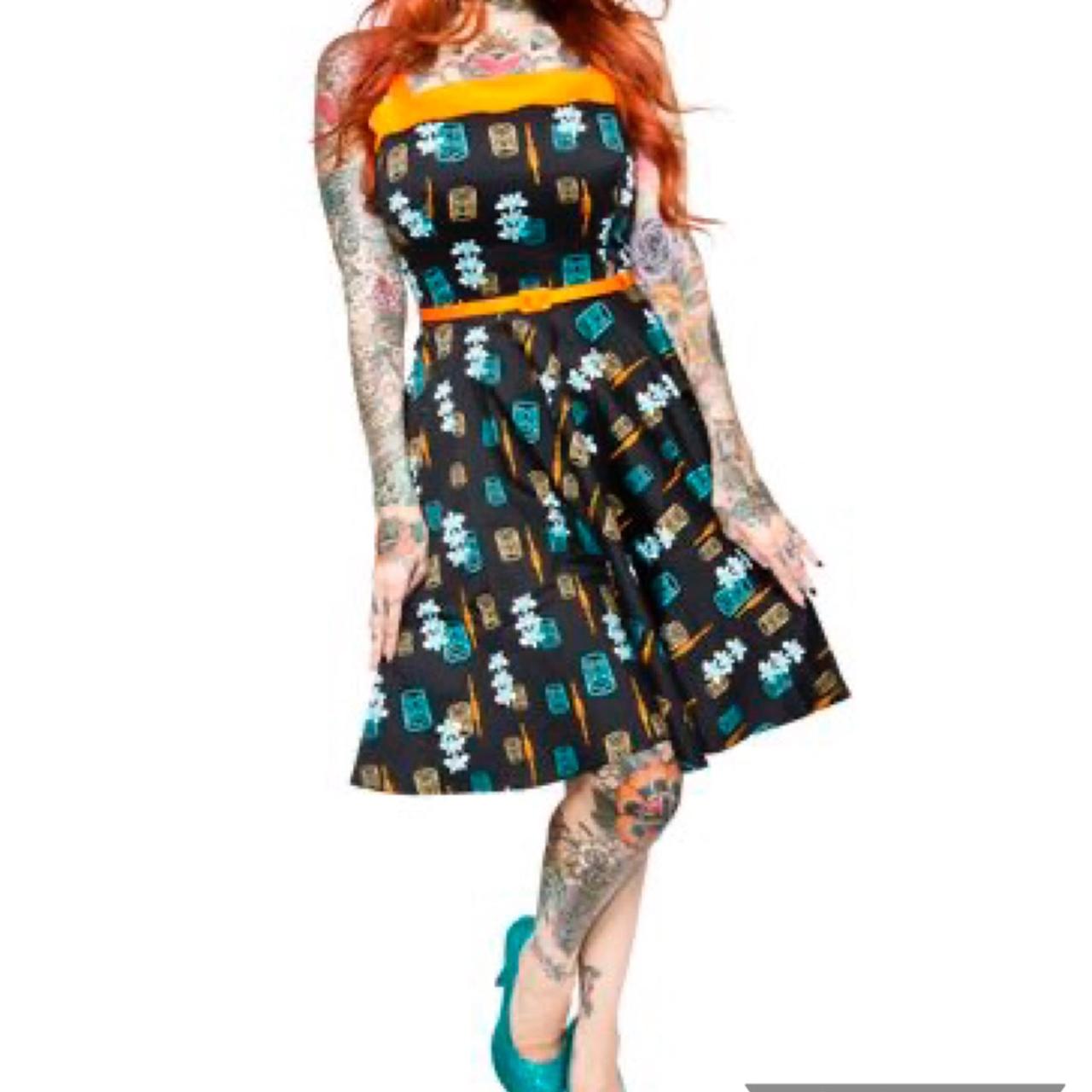 Pinup Couture tiki Netti dress XS EUC no belt. Pinup... - Depop