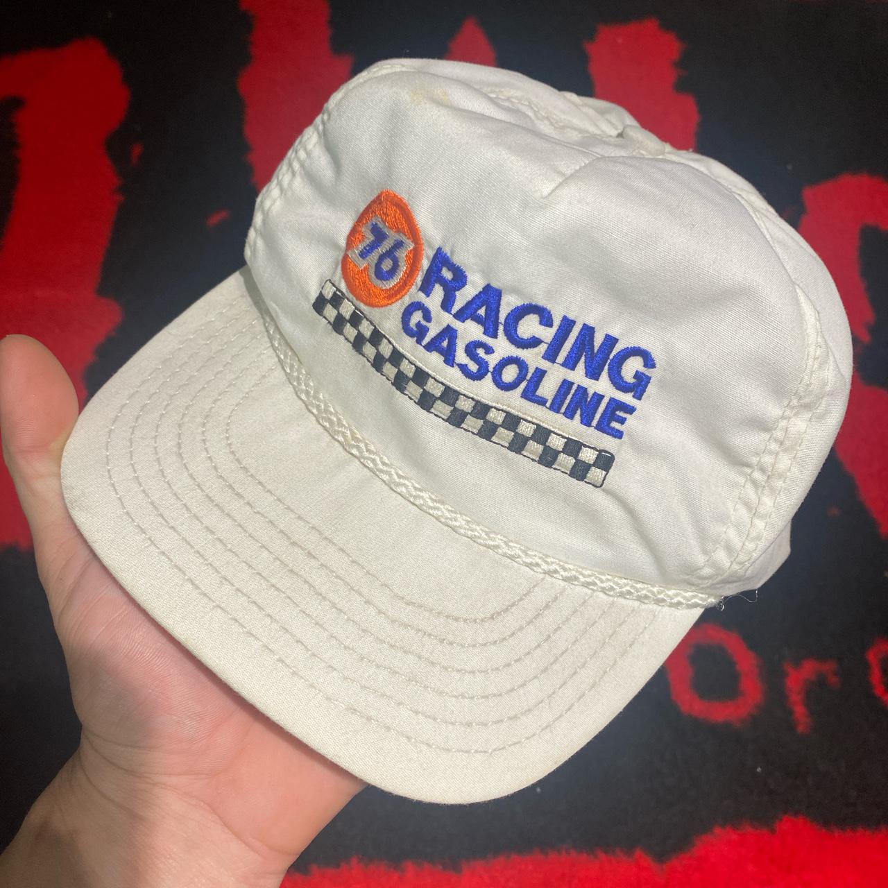 Old school vintage 76 gasoline racing hat in a white... - Depop