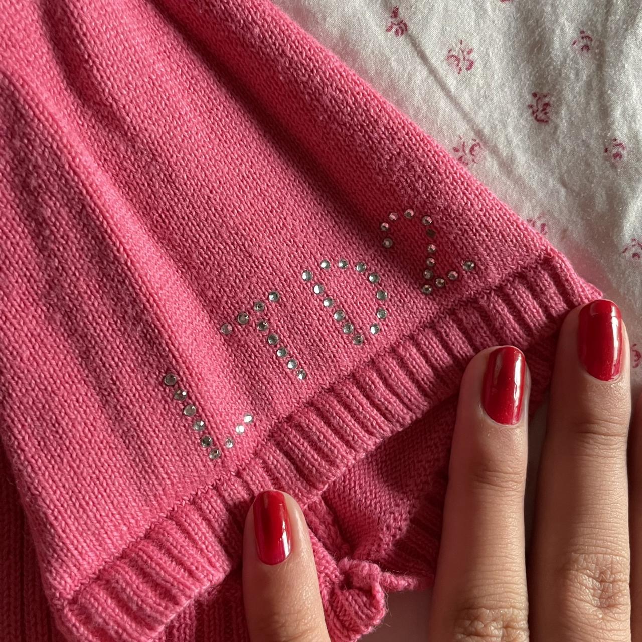 limited too pink ribbed crop hoodie... - Depop