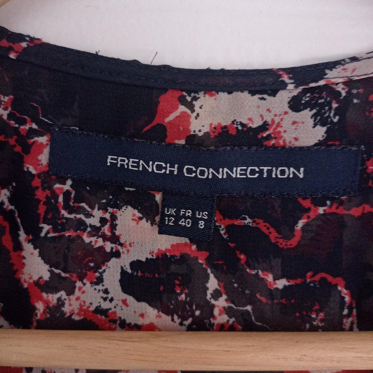 Stunning black red and cream French connection top.... - Depop