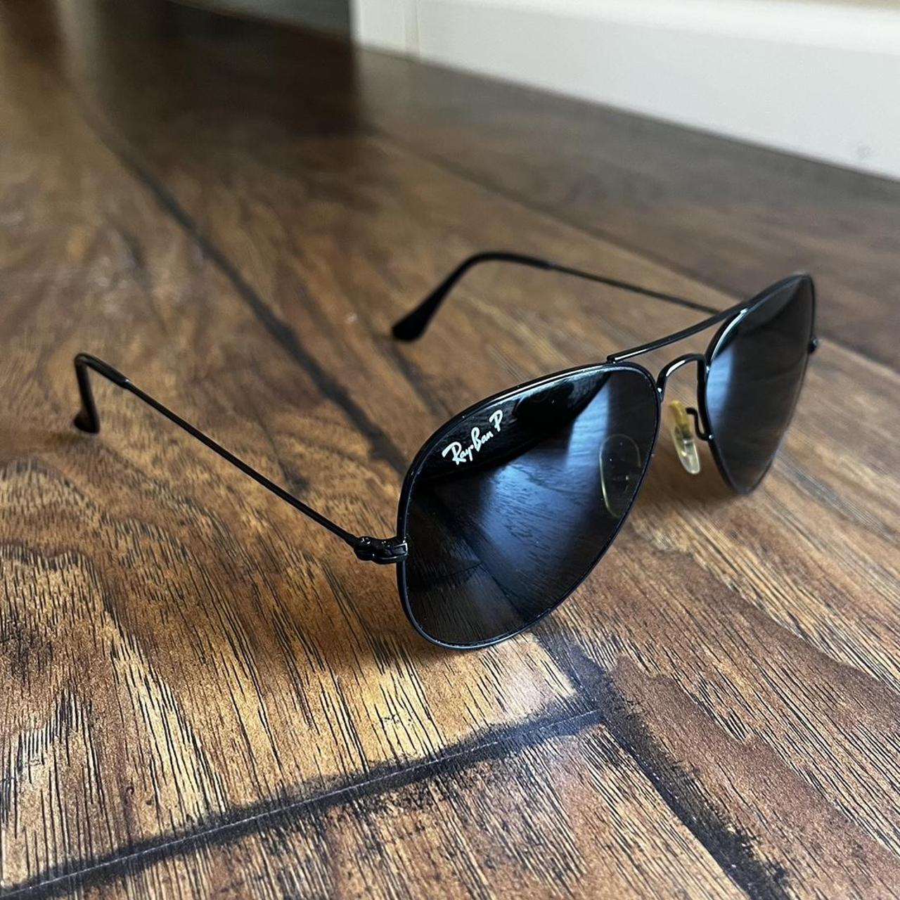 Black Polarized Ray-Ban Aviators Still in great... - Depop