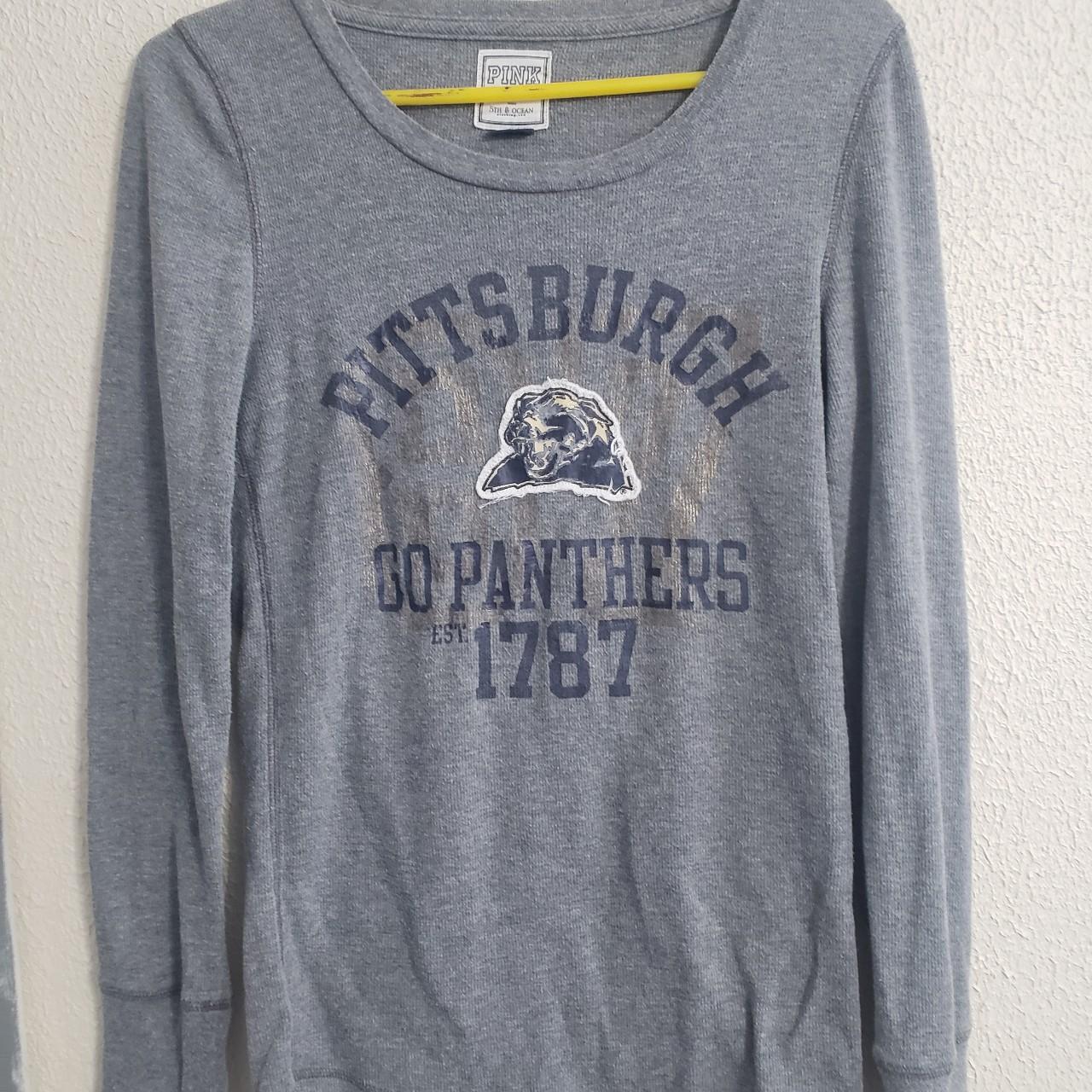 Victorias secret pink large long sleeve panthers top... - Depop