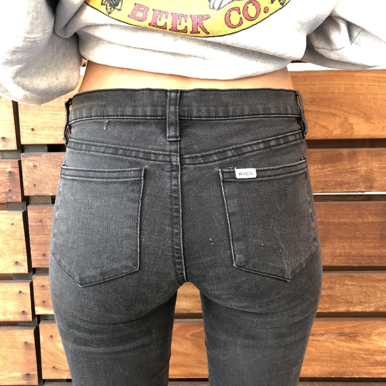 Rvca Size 24 Low Rise Faded Pre Super Loved Cute Depop