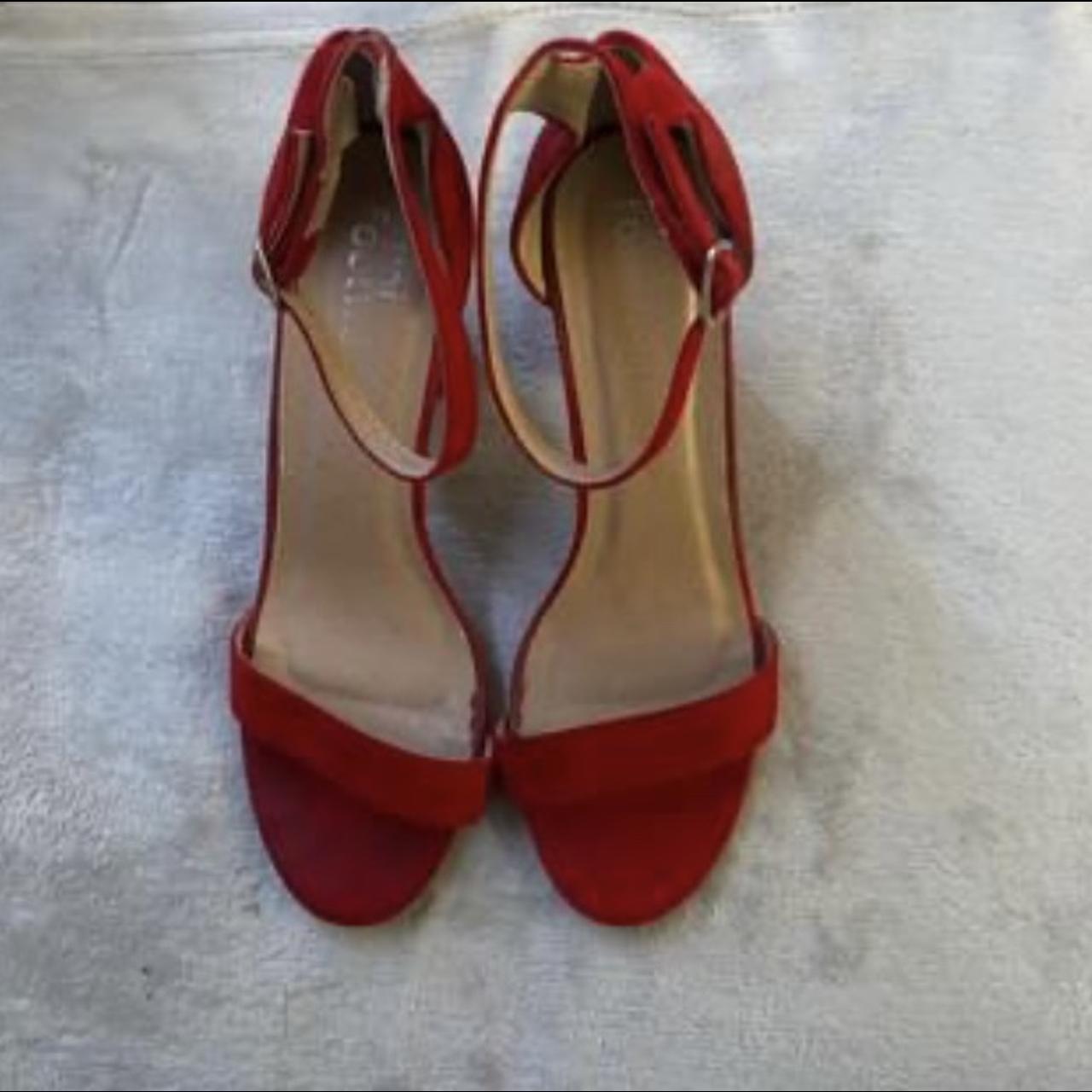Red Chunky PrettyLittleThing Heels Bought a couple... - Depop
