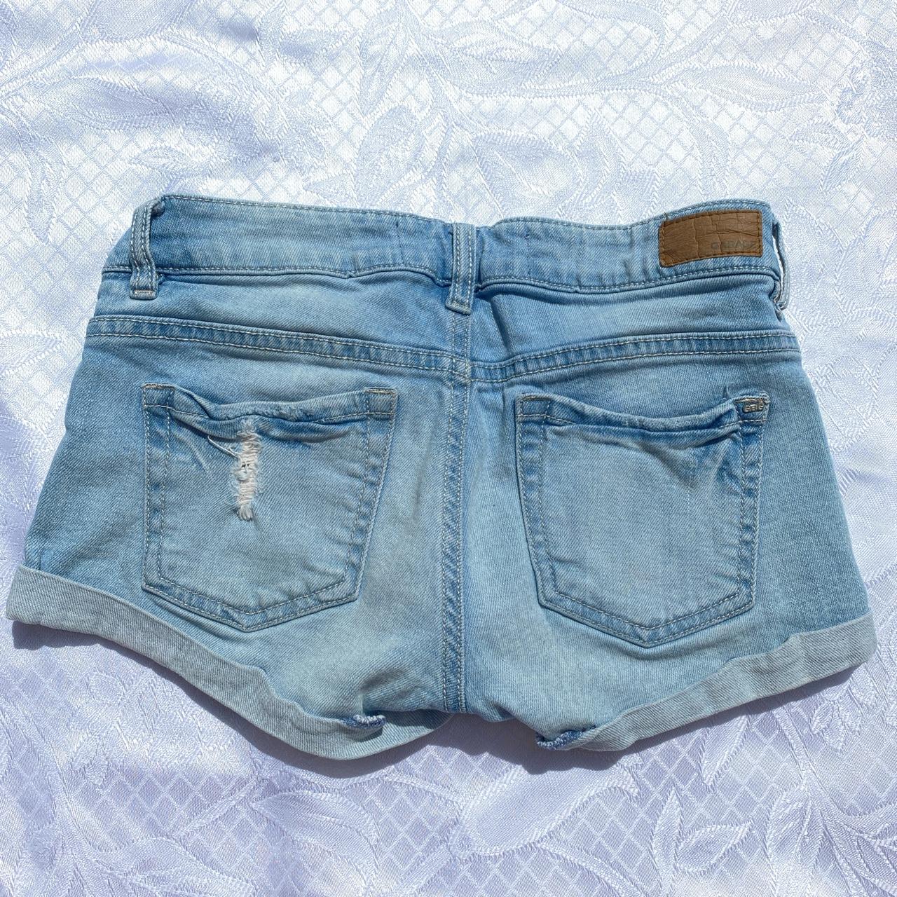 Garage low rise flirty denim short. Worn and loved... - Depop