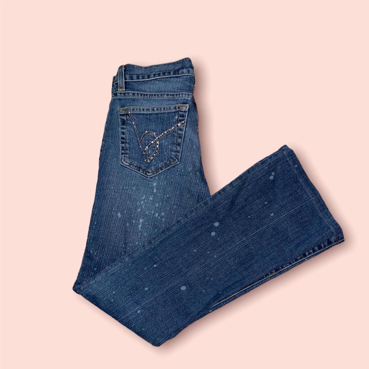 -Super cute low rise Bebe jeans -Bedazzled back... - Depop