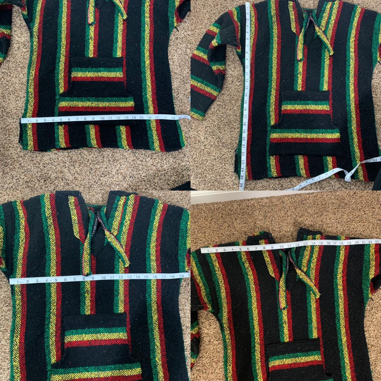 Vintage Rasta Baja Hoodie - Depop