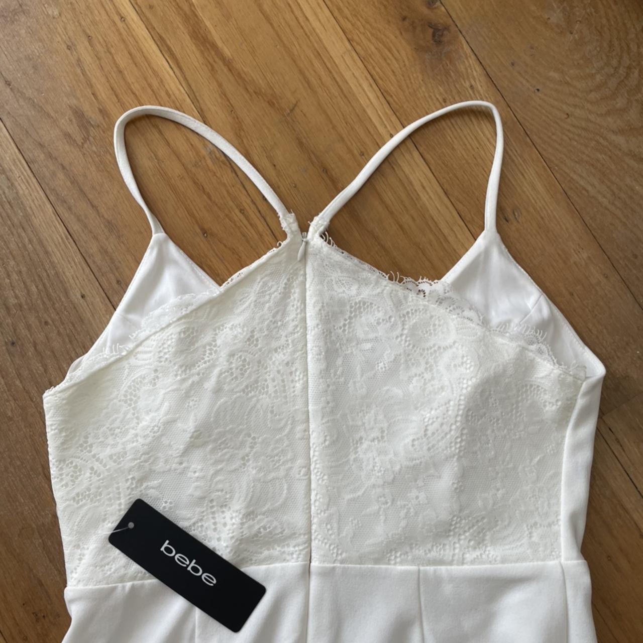 Bebe Women's White Dress | Depop