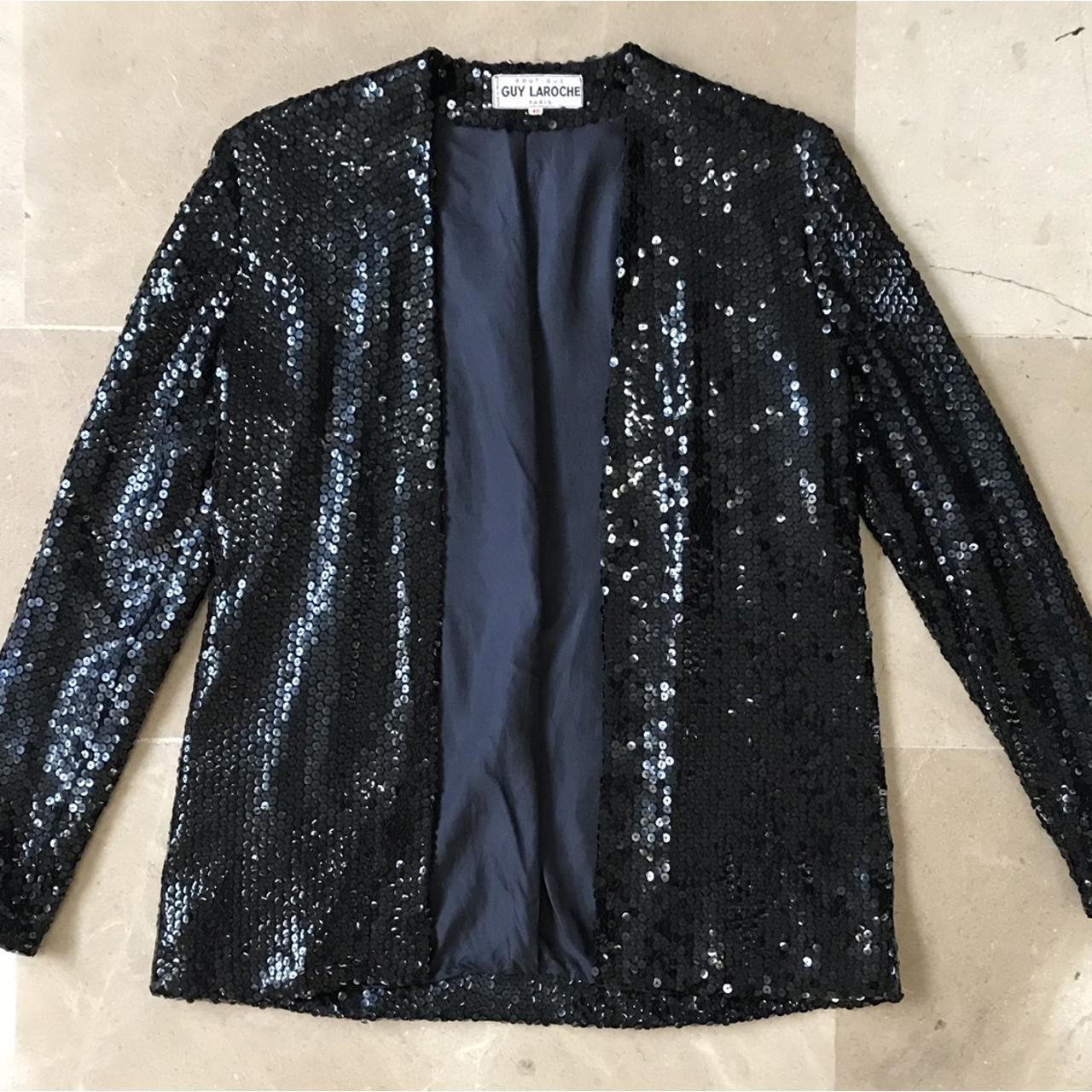 Utterly chic Guy Laroche paillette-covered jacket to... - Depop