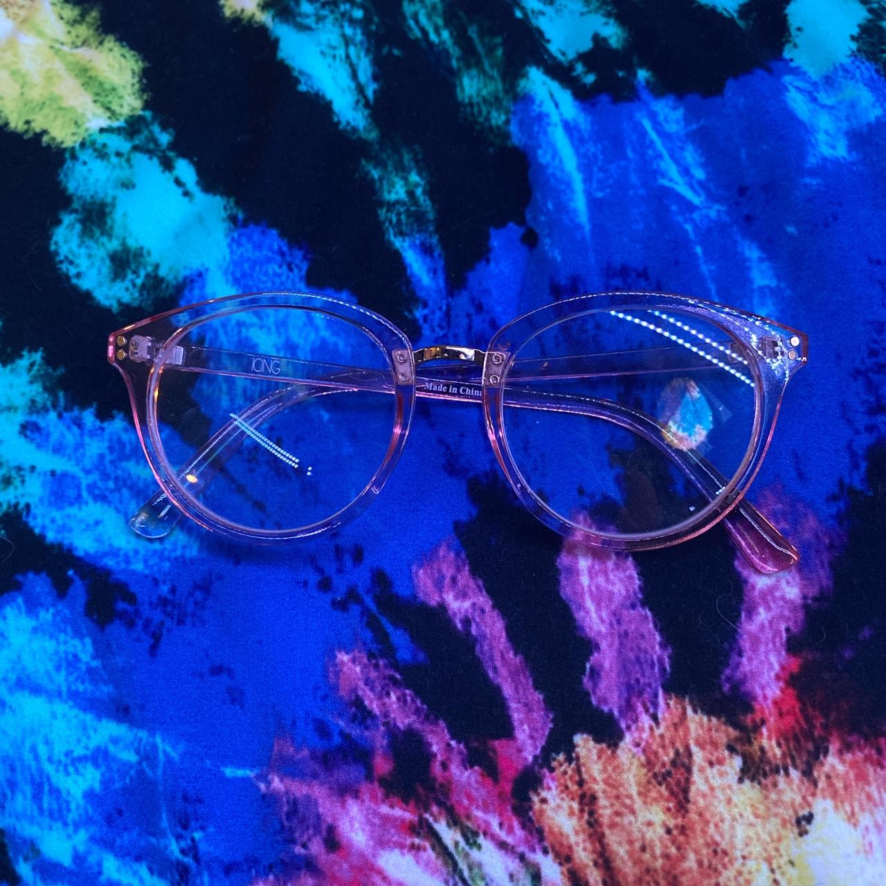 Super Cute Pinkclear Glasses In All Honesty Im Depop