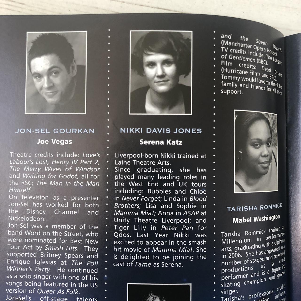 Fame The Musical - Programme Programme from Fame... - Depop
