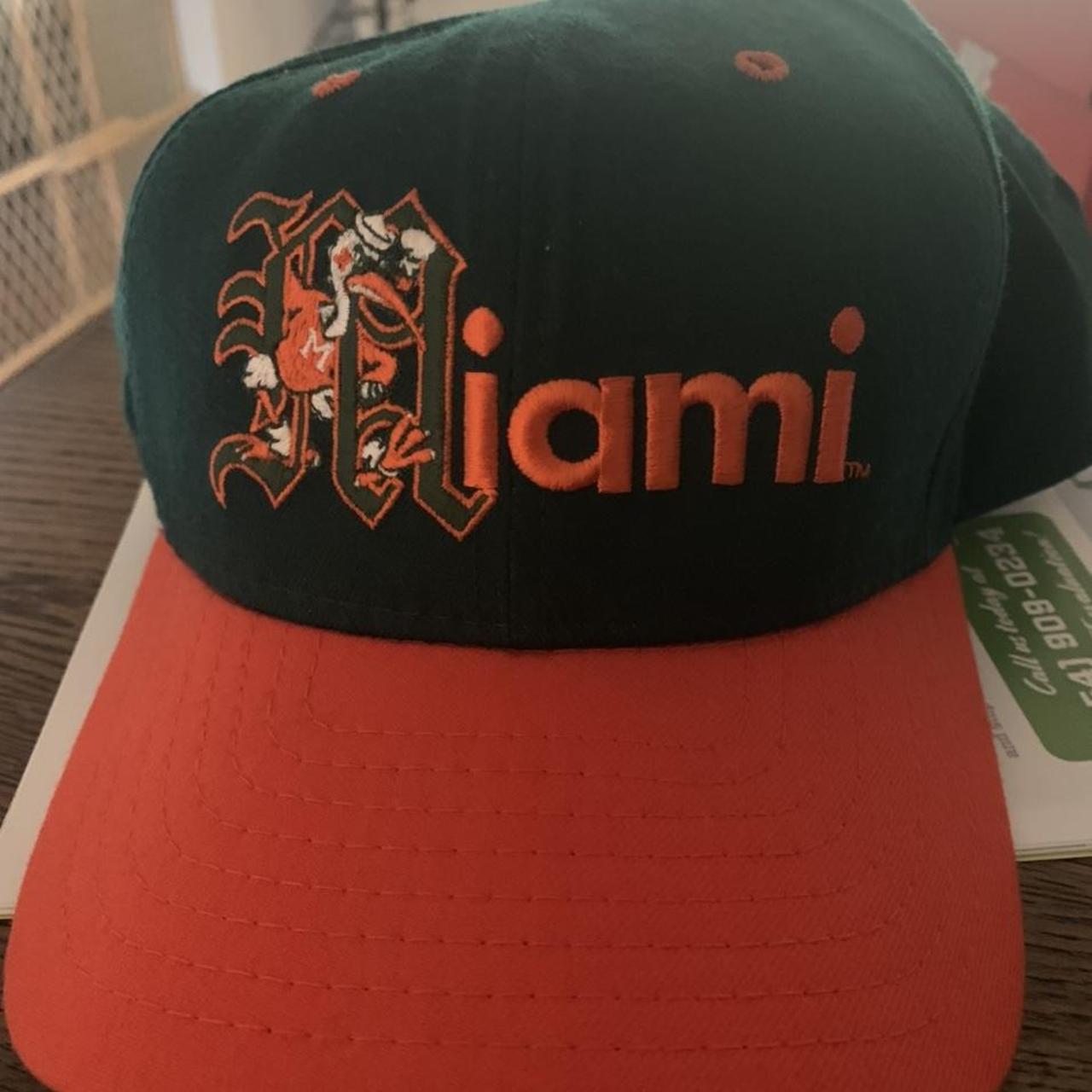 University of Miami Hurricanes Vintage hat snap back... - Depop