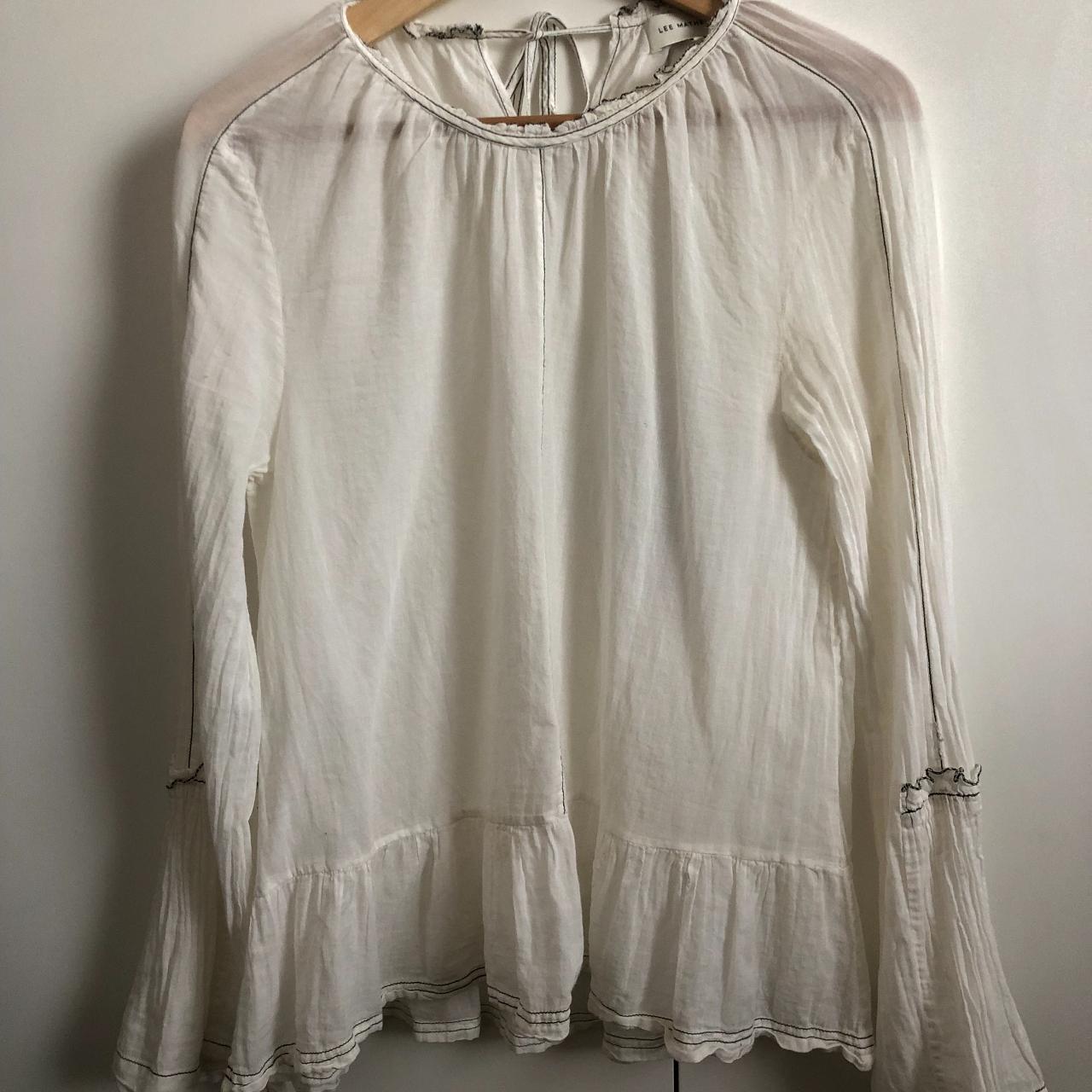Lee Mathews peasant blouse. Size 2 /... - Depop
