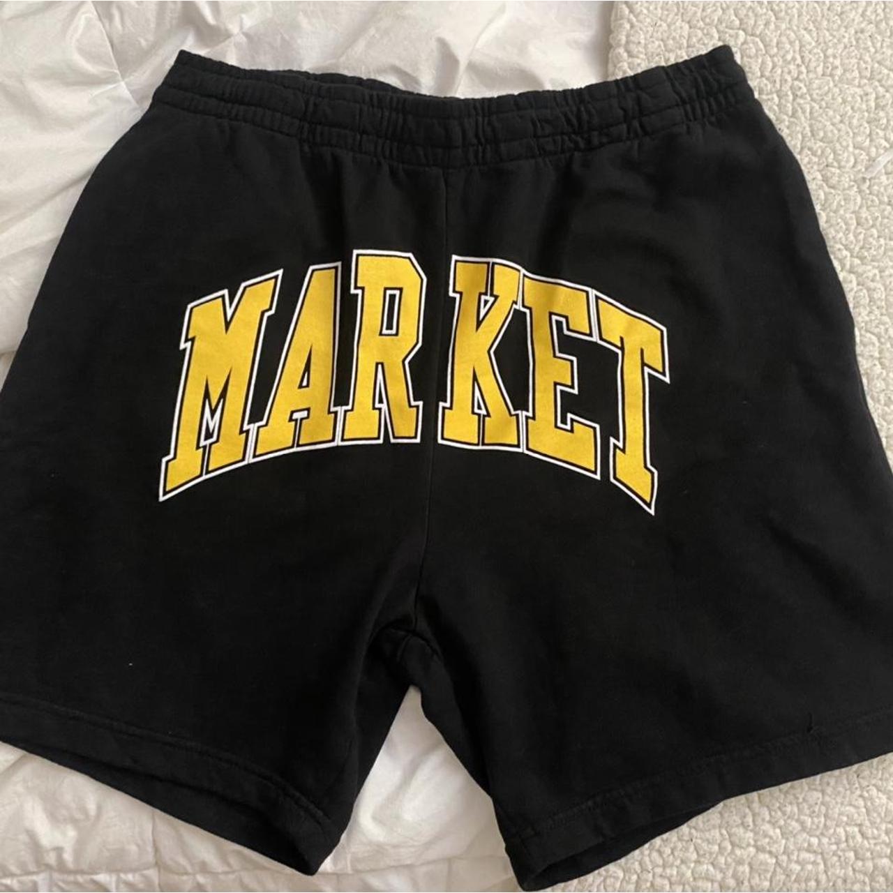 Brand new black and yellow Chinatown Market Shorts... - Depop