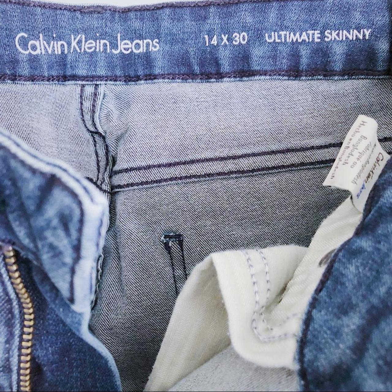 Calvin Klein blue jeans ultimate skinny 14 x 30.... - Depop