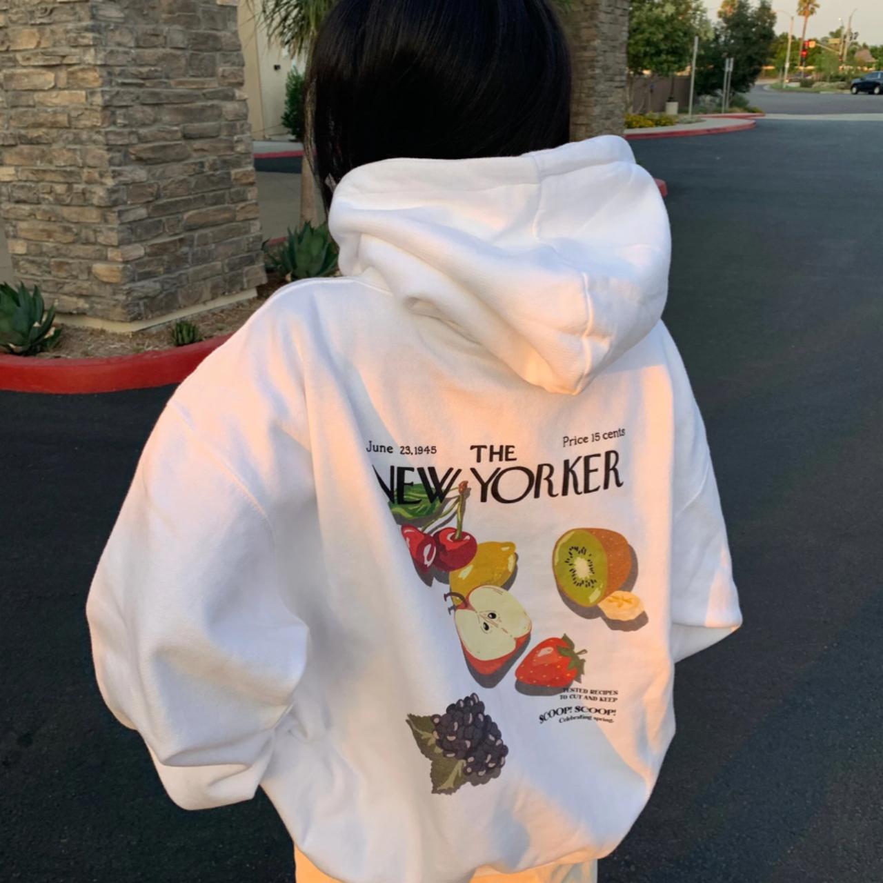new yorker fruits hoodie magazine cover print... - Depop