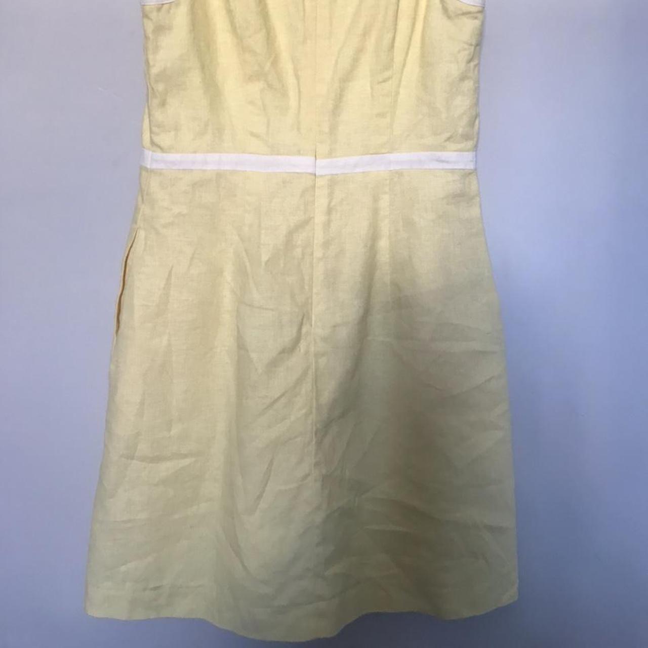 60’s vintage style mod dress -light yellow and... - Depop