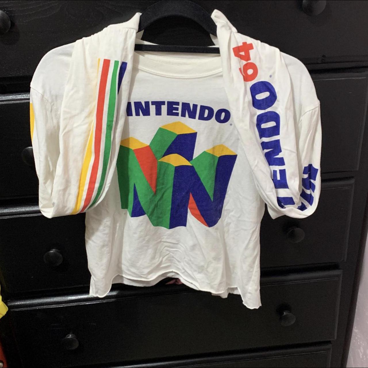 Long sleeve Nintendo cropped top Any question... - Depop