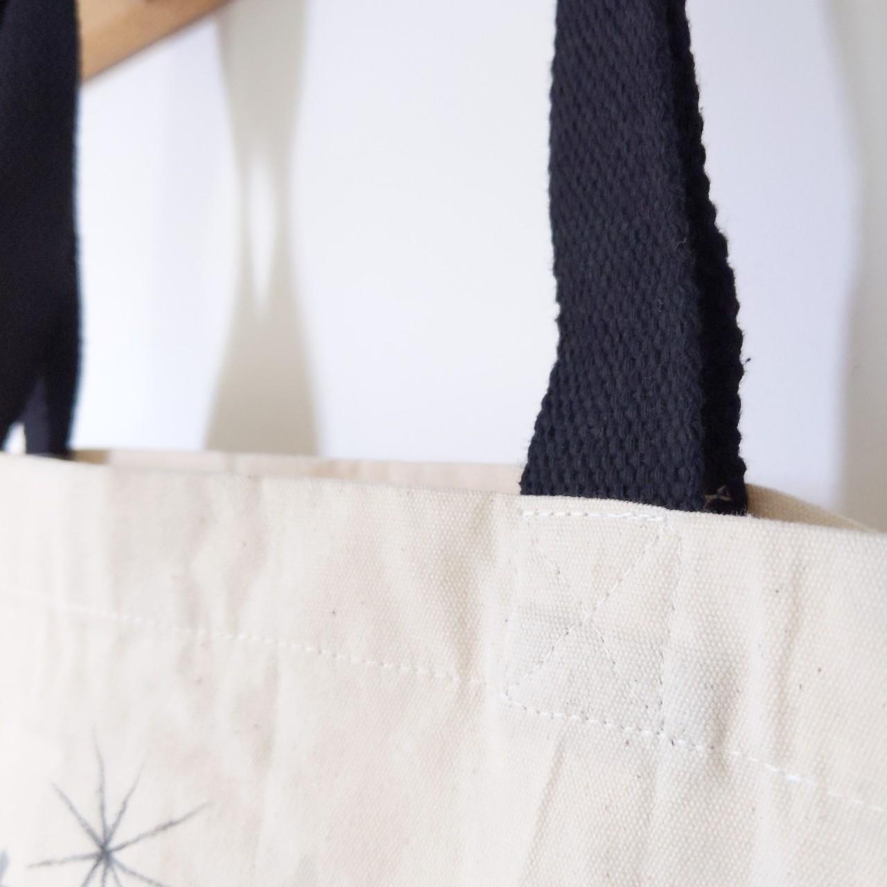 Cute, wide tote bag with gusset bottom. Black woven... - Depop