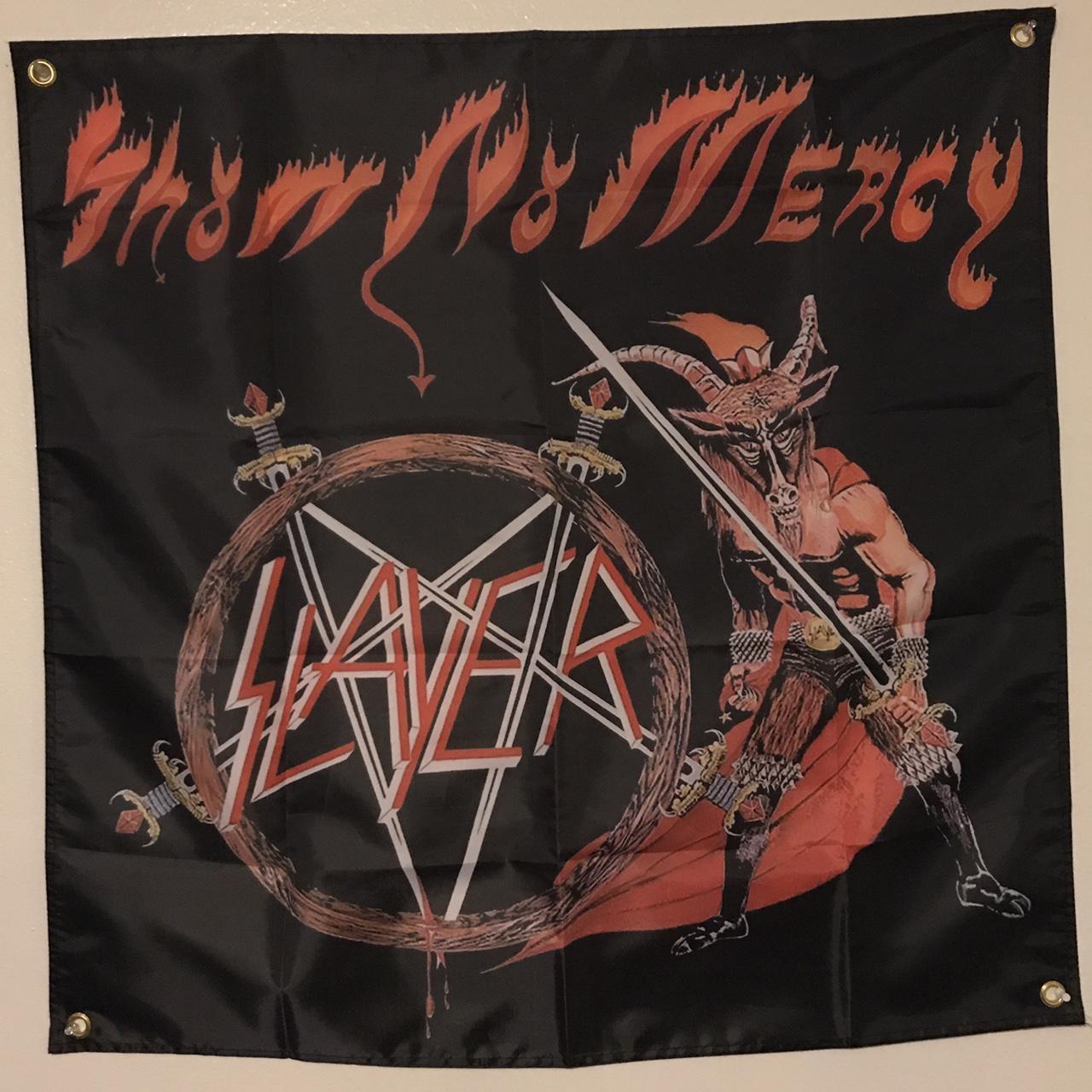 Slayer- Show No Mercy import banner. Insane 3x3ft... - Depop