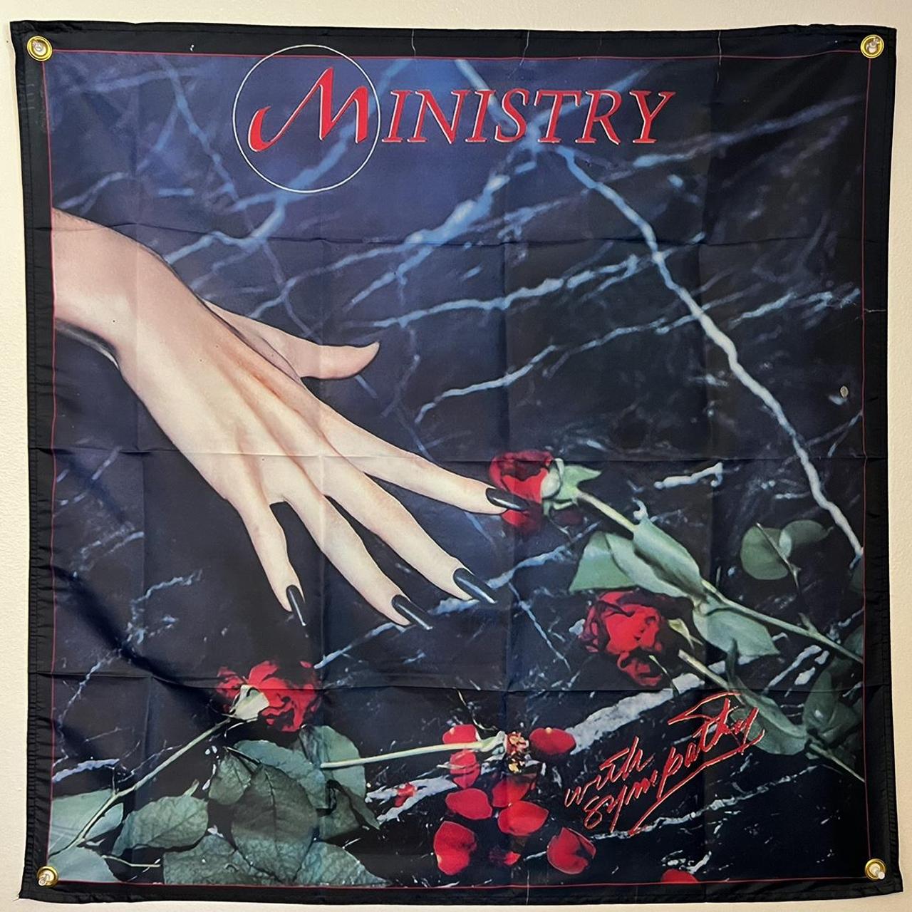 Ministry - With Sympathy banner. Awesome, bright and... - Depop