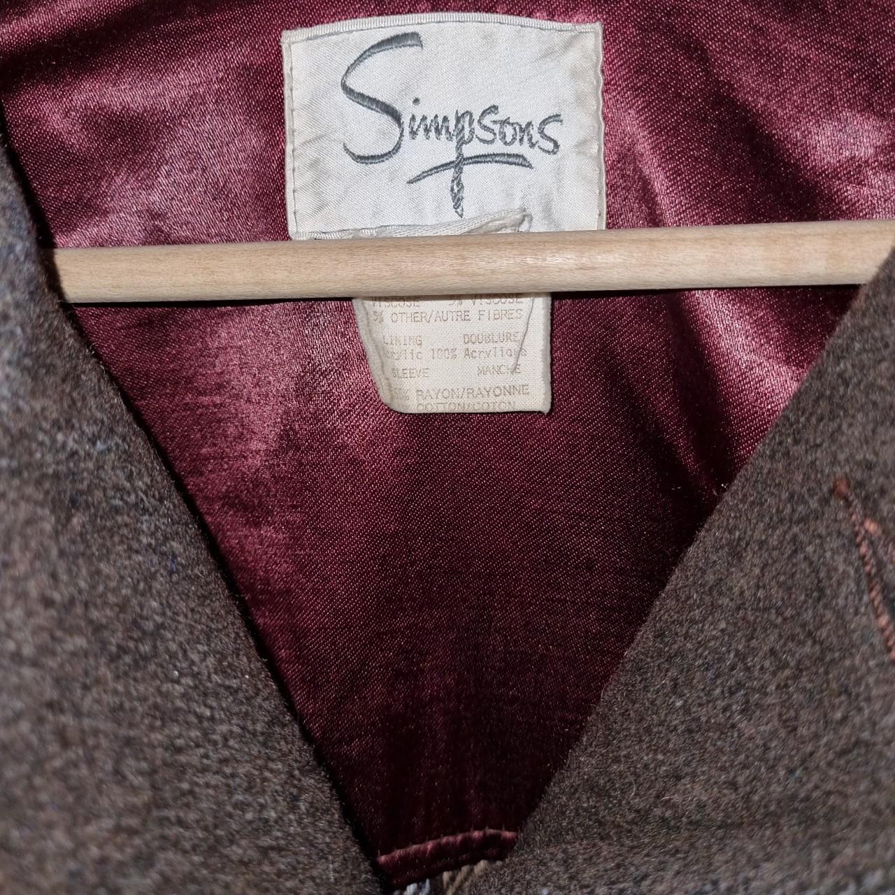 Vintage Simpsons duffle coat Brown colour with a... - Depop