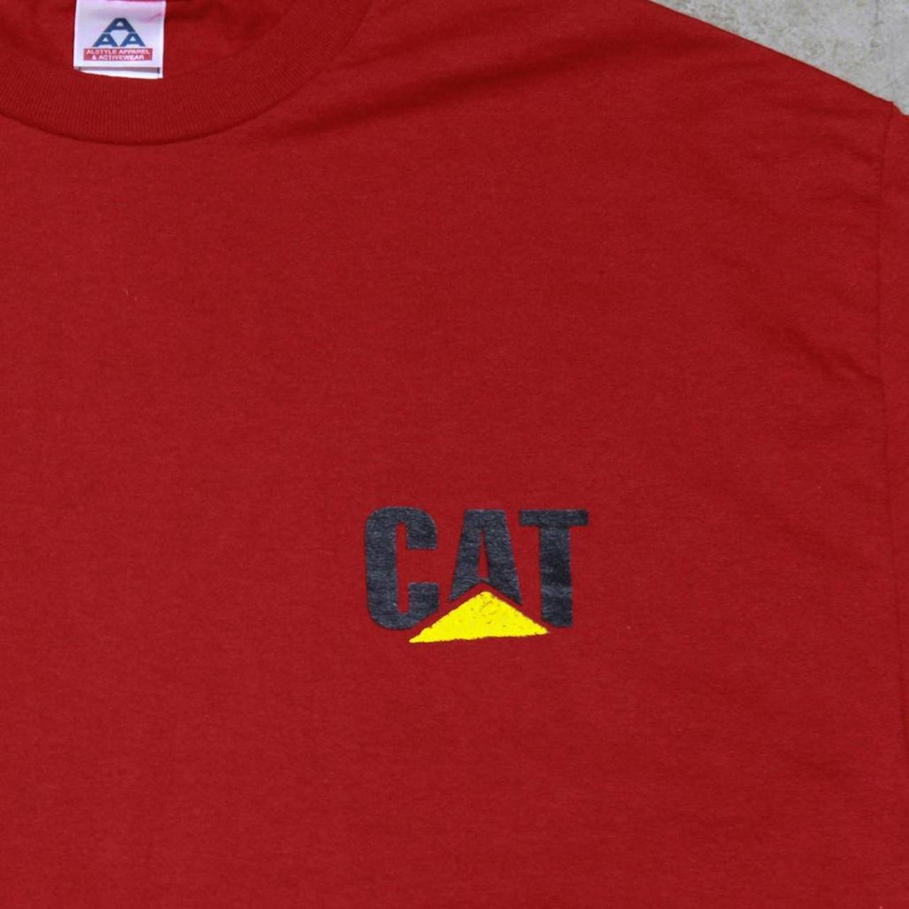 Caterpillar Men's Red T-shirt | Depop