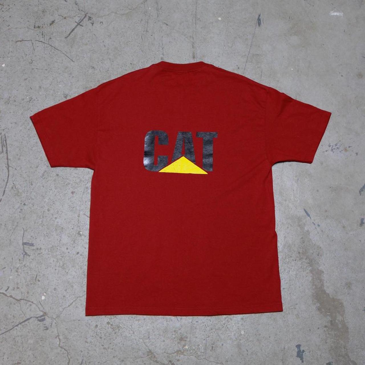 Caterpillar Men's Red T-shirt | Depop