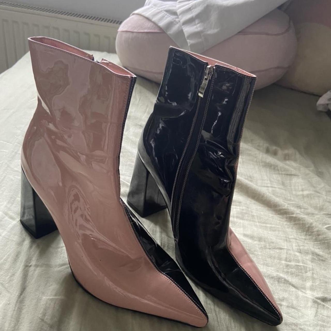 public desire two toned split heel boots 🖤💗 so cool... - Depop
