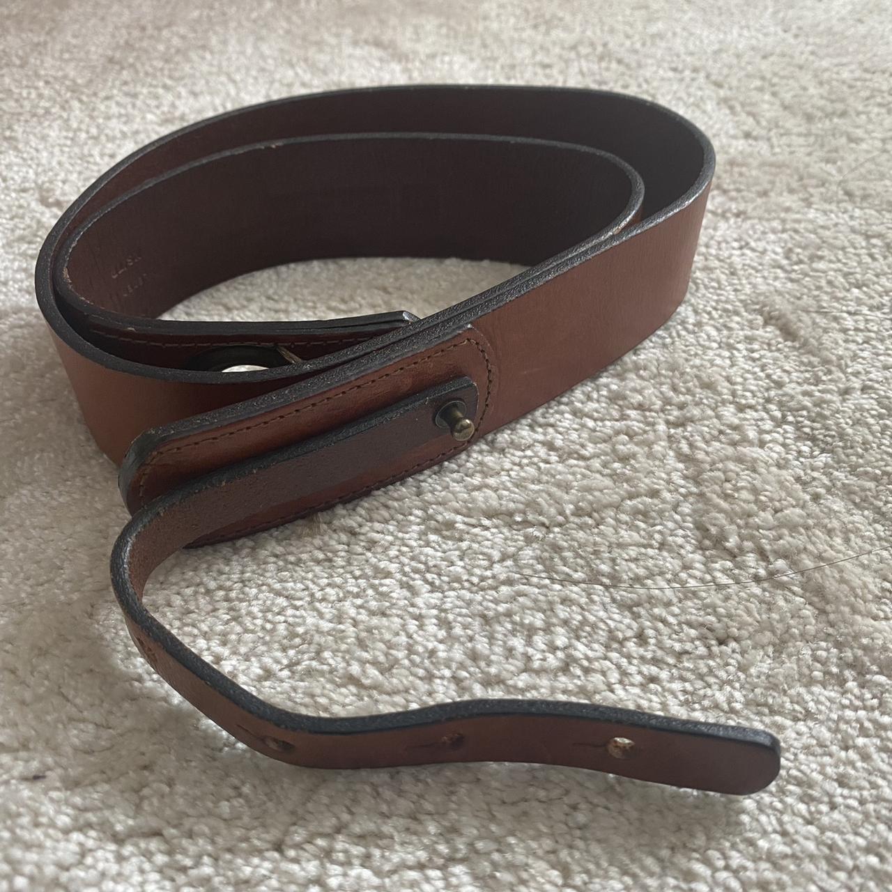 vintage leather gap belt - genuine cow’s leather -... - Depop