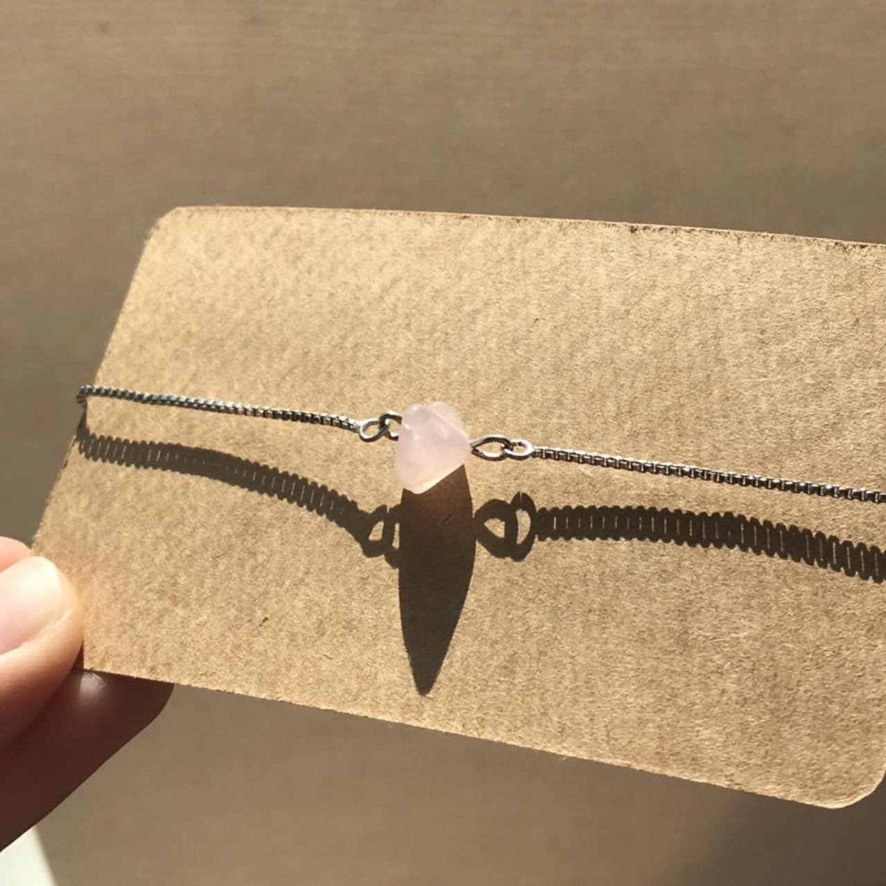 The dazzling rose quartz bracelet ️ -handmade by... - Depop
