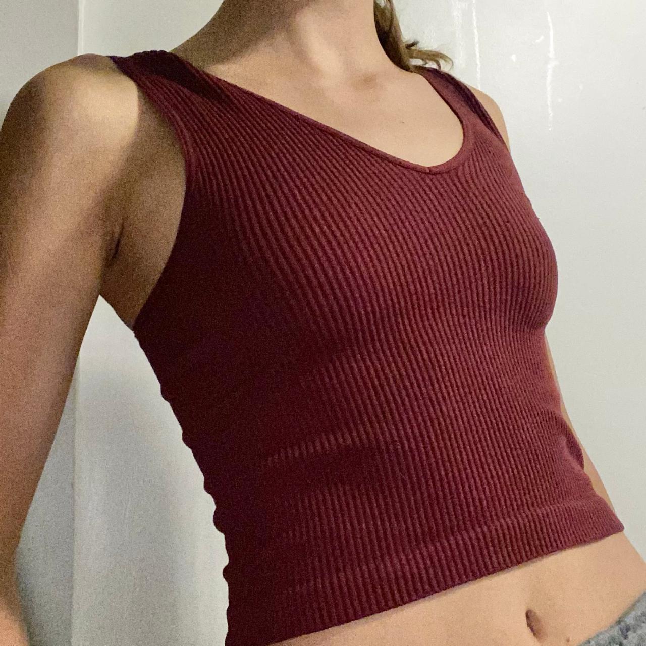 Urban Outfitters - Out From Under ribbed maroon tank... - Depop