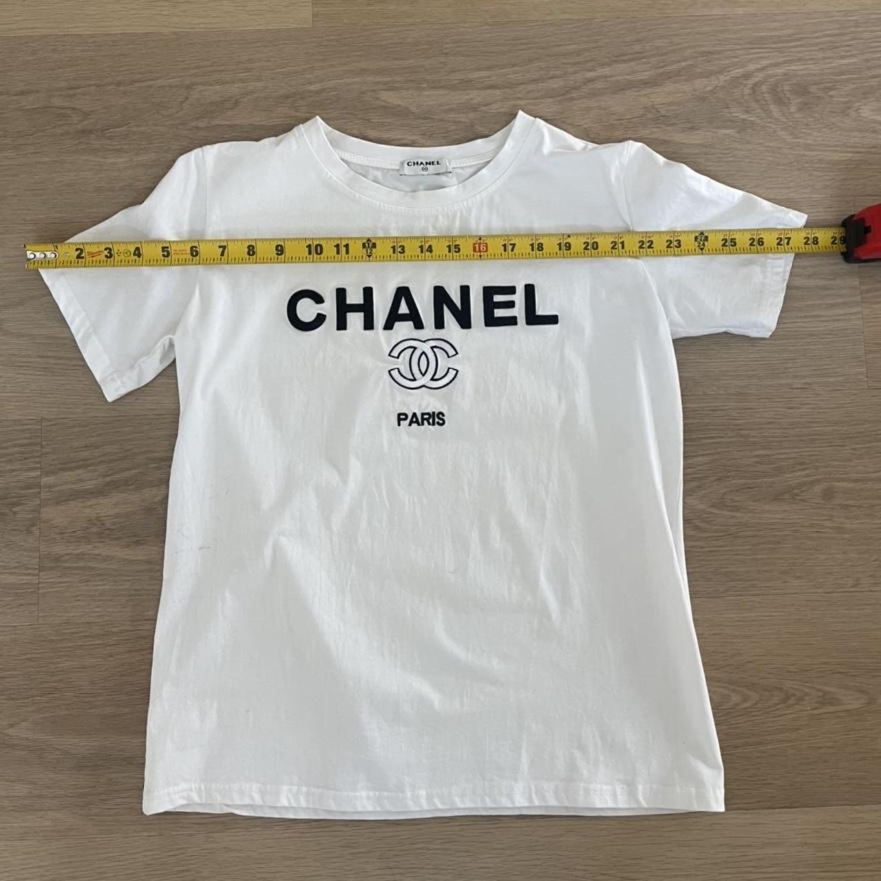 Chanel Women's White T-shirt | Depop