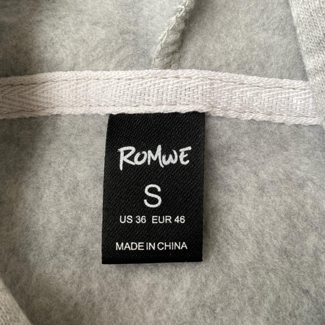 Romwe Men's Grey Hoodie | Depop
