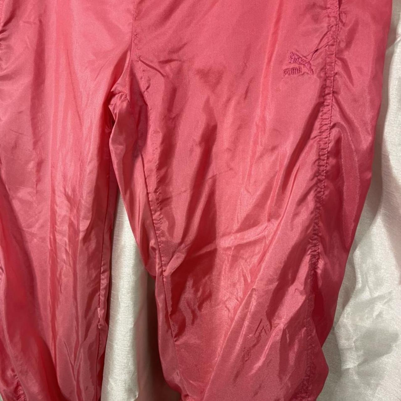 Puma Women's Pink and White Joggers-tracksuits | Depop